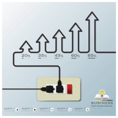 Arrow Electric Wire Business Infographic Background N2 free image download
