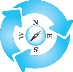 Arrows cycle with compass free image download