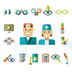 Optical icons Ophthalmology Icons Set free image download