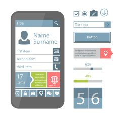 Mobile flat UI elements free image download