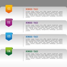 Infographics numbers tags free image download