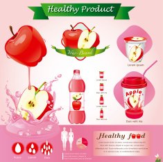 Apple infographics vector illustration free image download