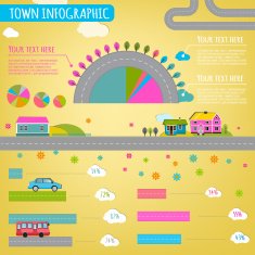 Town infographics N10 free image download