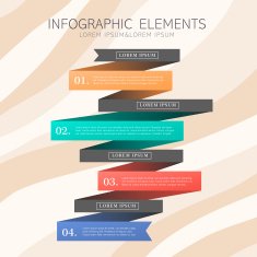 Creative ribbon infographics free image download