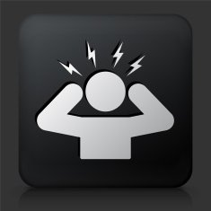 Black Square Button with Headache Icon N2 free image download