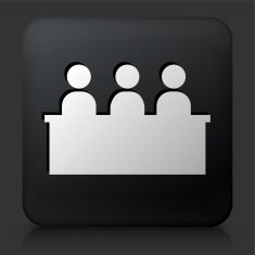 Black Square Button with Audience Icon N2 free image download