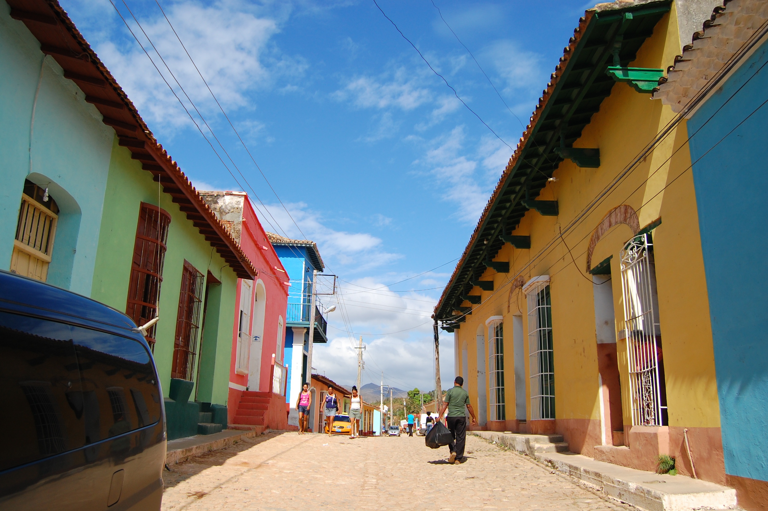 Colorful rural houses free image download