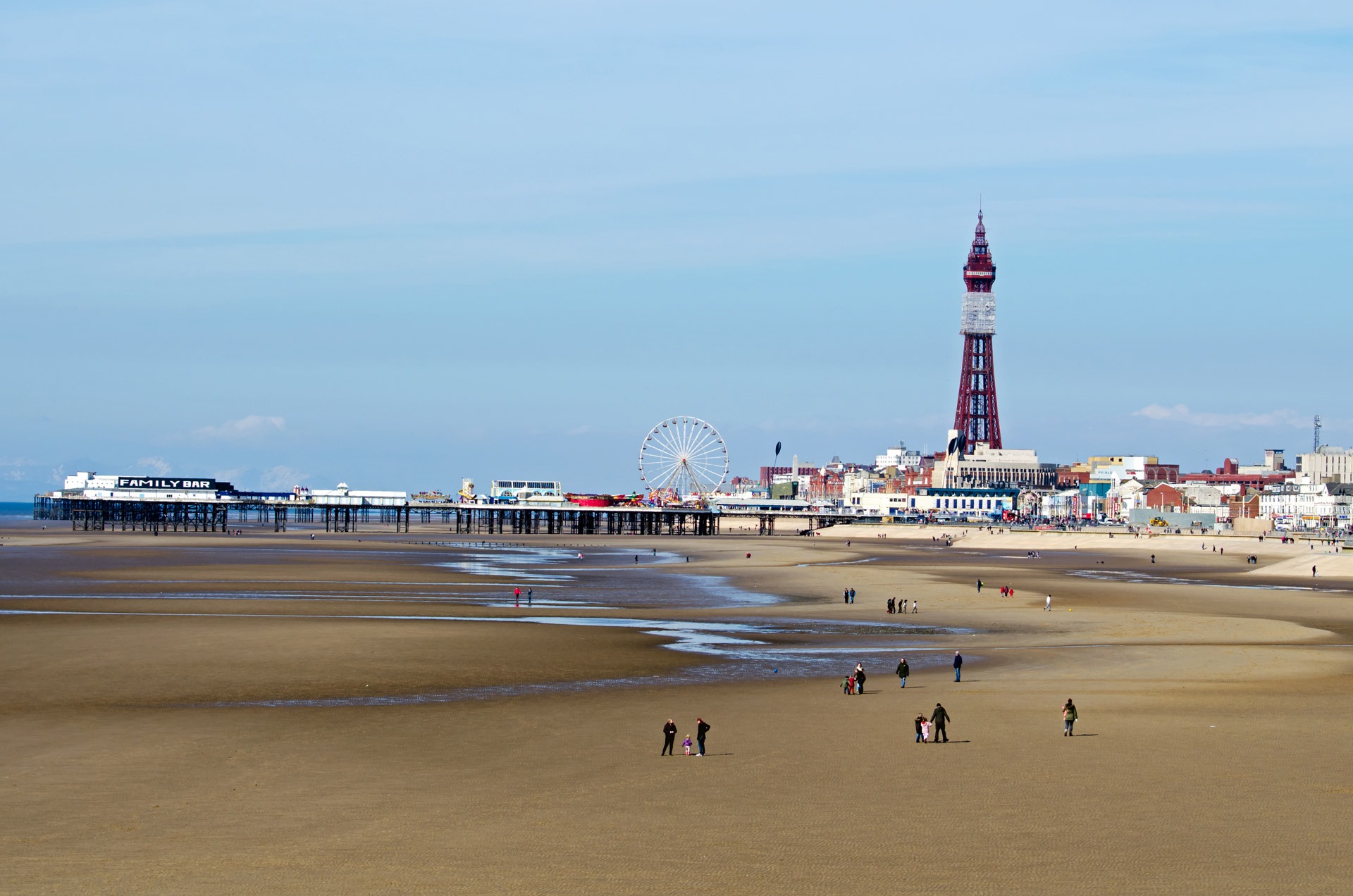 Blackpool tower, england, irish sea free image download