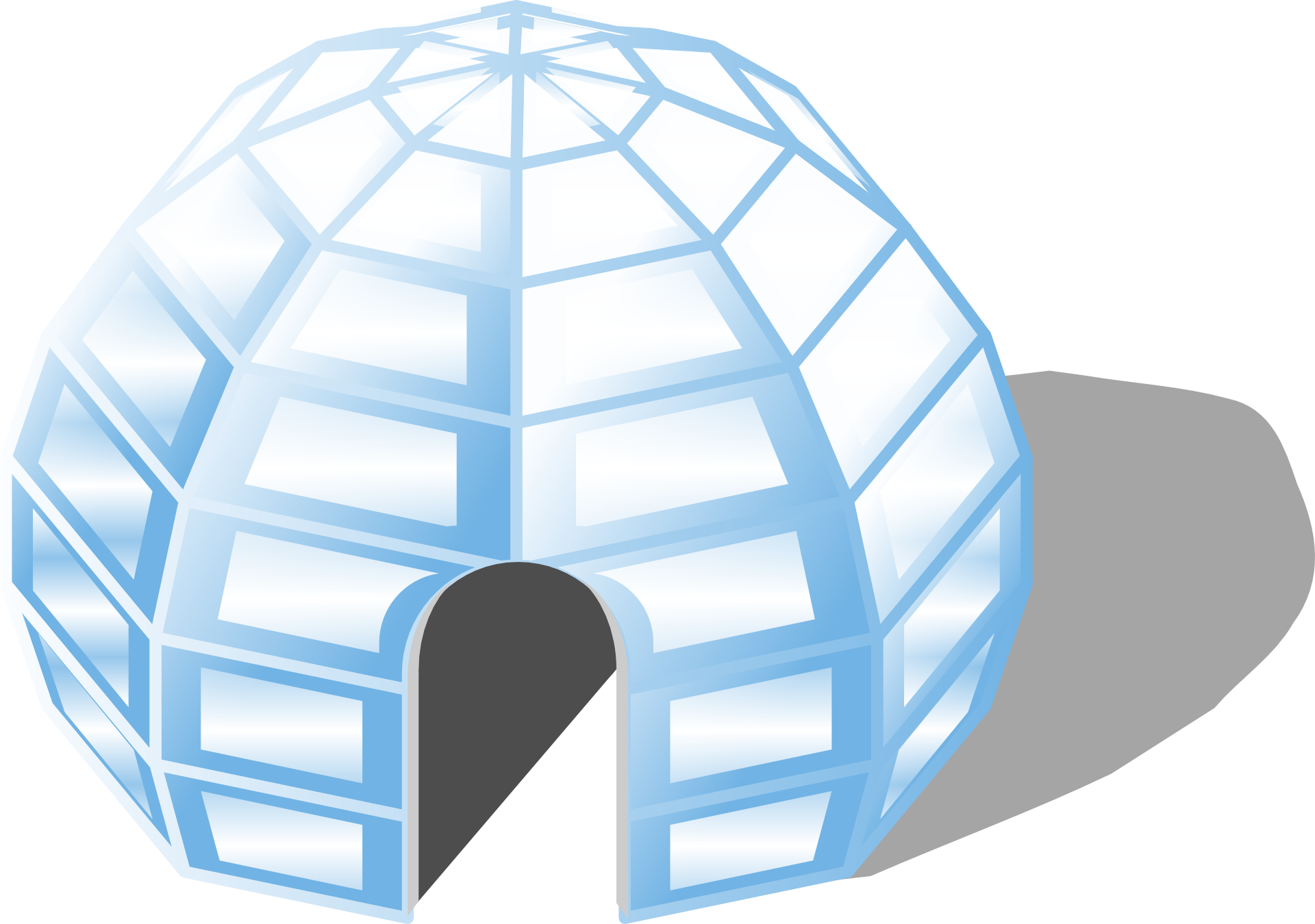 Graphic image of the house of the Eskimos free image download