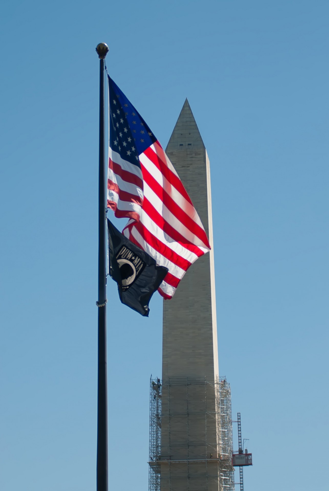 American flag and monument free image download