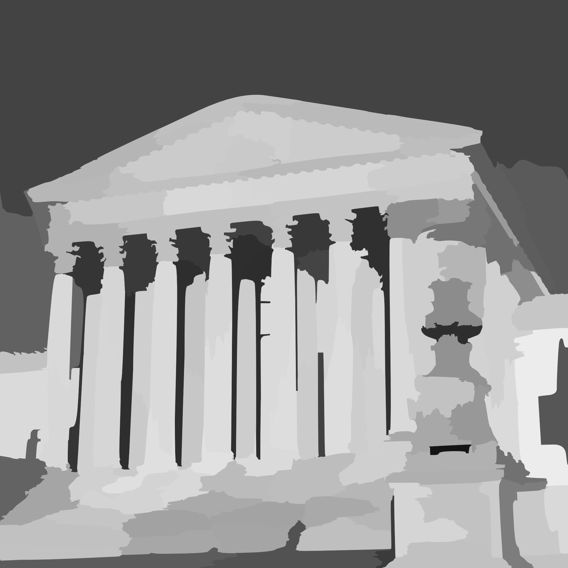 Painted greek ancient building free image download