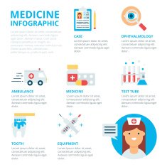 Medicine infographic vector illustration free image download