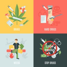 Drugs flat set N2 free image download