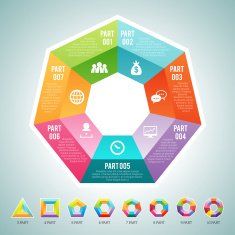 Polygon Infographic Elements free image download