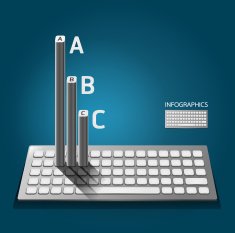 Modern keyboard infographics education N2 free image download
