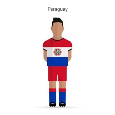 Paraguay football player Soccer uniform N2 free image download