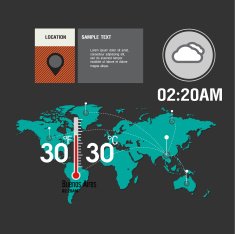 Map Weather widgets template N2 free image download