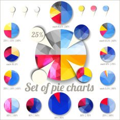 Set of pie charts N2 free image download