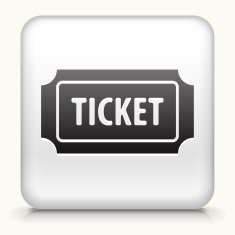 Square Button with Admission Ticket free image download