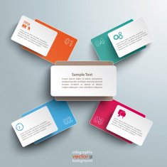 Abstract Coloreed Rectangles Cross Infographic free image download