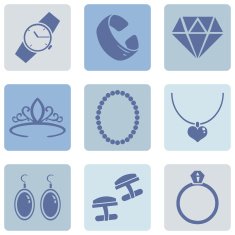 Vector Set of Jewellery Icons N7 free image download