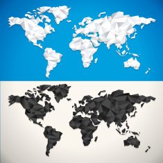 Vector Low Poly World Map N2 free image download
