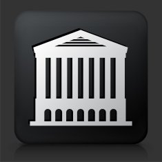 Black Square Button with Opera House free image download