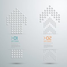 Dots arrows infographics orange and blue color free image download