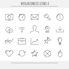 Web and business minimalistic icons set 2 N3 free image download