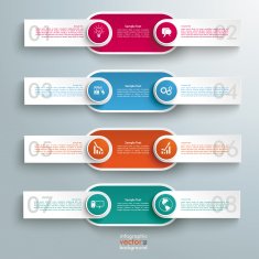 Round Double Banners Colored Circles N3 free image download