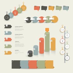 Set of infographic elements N58 free image download