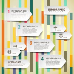 Vector paper arrow tab infographics free image download