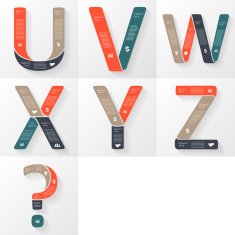 Vector font infographic diagram with letters N4 free image download