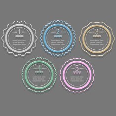 Round banners-options for infographics design free image download