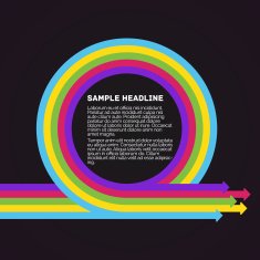 Infographics template Colorful circle arrows free image download