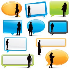 Customer review speech bubbles free image download