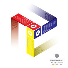 Modern Cube Infographics Design Template N2 free image download