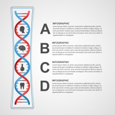 Infographics in the DNA helix form N2 free image download