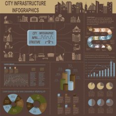 Set of elements infrastructure city vector infographics N31 free image ...