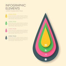 Creative drop infographics design N2 free image download