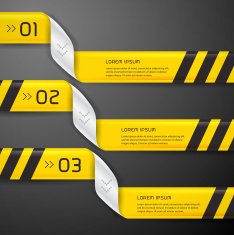 Vector bright yellow banners set free image download