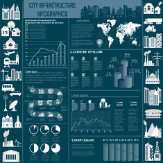 Set of elements infrastructure city vector infographics N34 free image ...