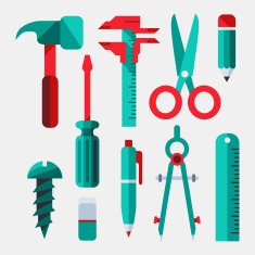Flat Design Elements - Tools free image download
