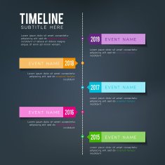 Vector Timeline Template N2 free image download