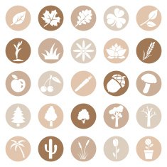 Vector Set of Plants Icons N17 free image download