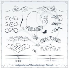 Hand Draw Calligraphic and Decorative Design Elements N3 free image ...