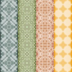 Retro bookmarks with seamless floral patterns free image download
