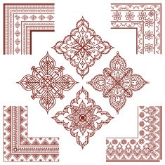 Mehndi Diamond and Corner Designs free image download