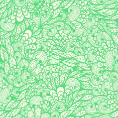 Seamless floral green doodle pattern N2 free image download