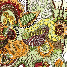 Abstract background sketch hand drawn ornamental doodle raster free ...